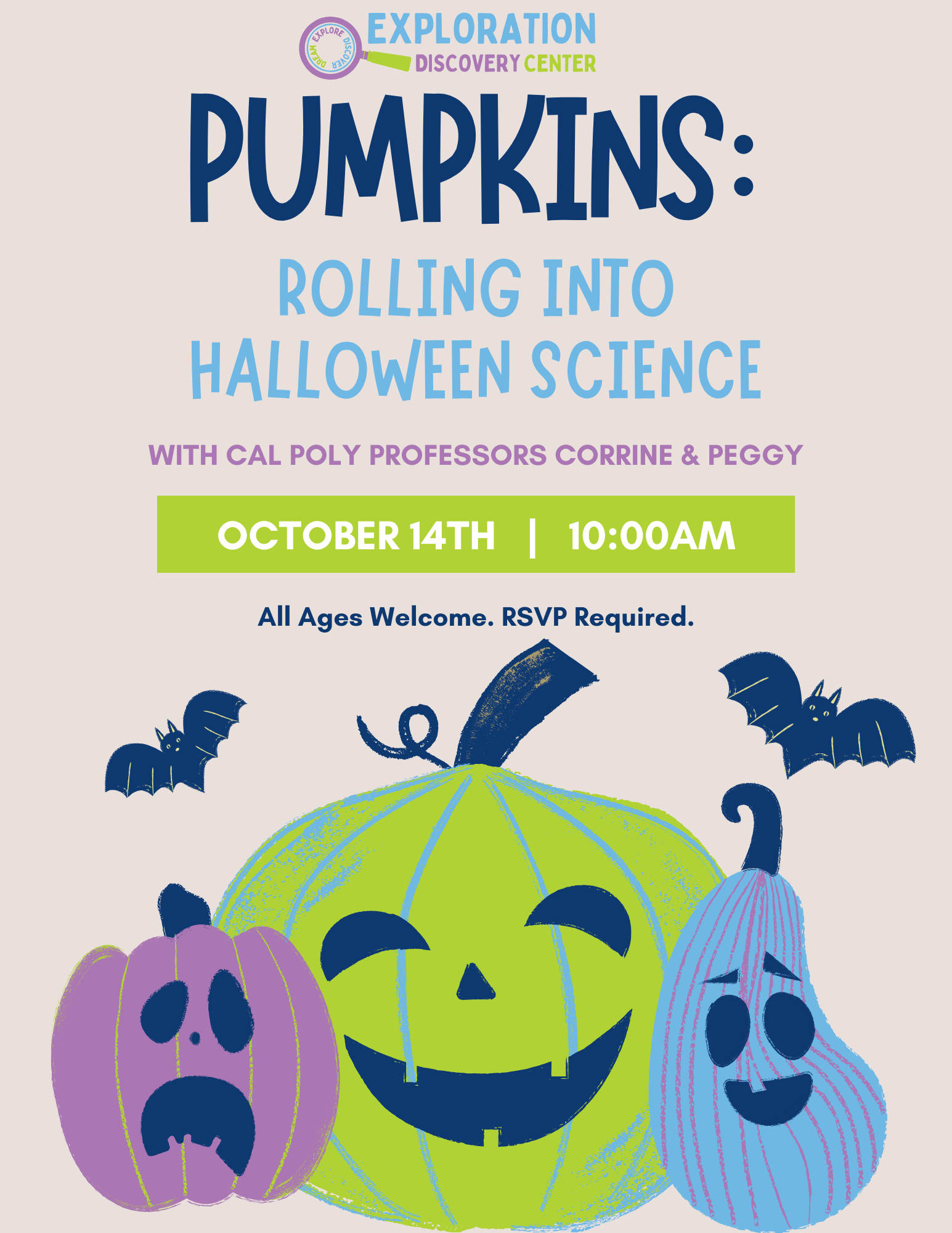 Pumpkins: Rolling into Halloween Science – Exploration Discovery Center