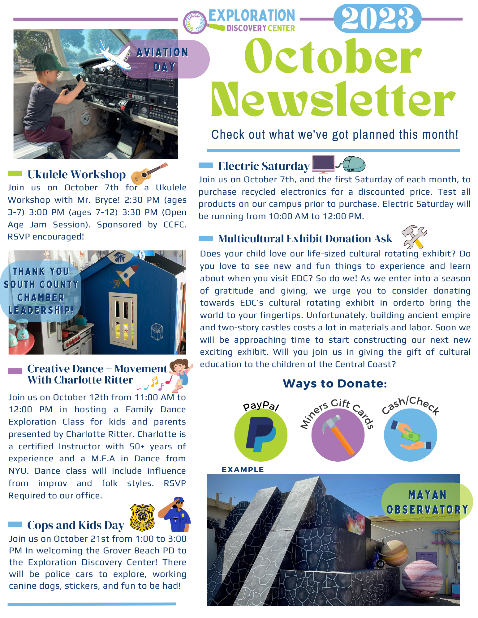 October Newsletter 2023 – Exploration Discovery Center
