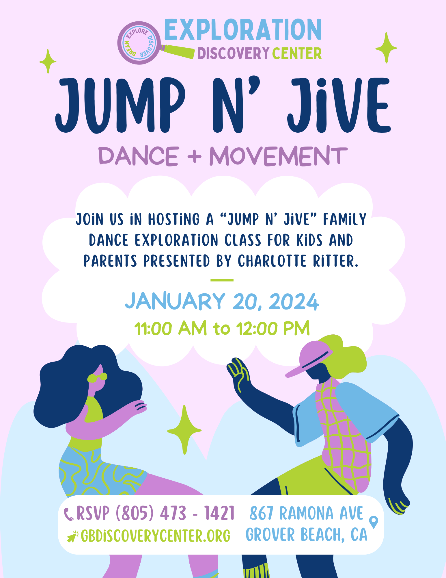 “Jump N’ Jive” Dance + Movement Class – Exploration Discovery Center