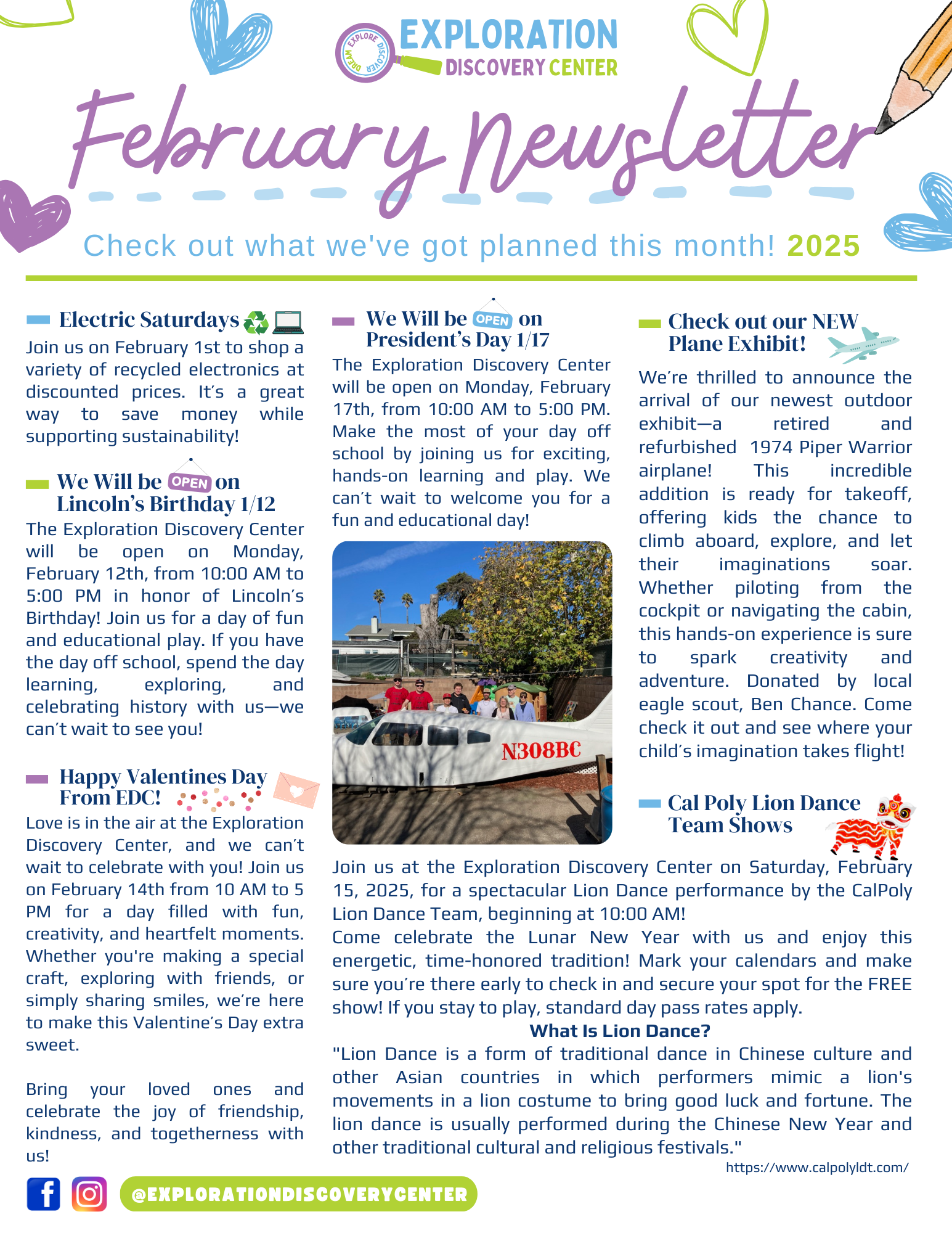 February Newsletter 2025 – Exploration Discovery Center